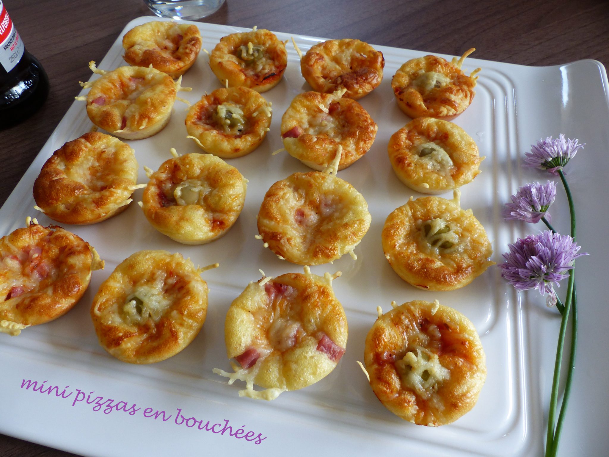 mini pizzas en bouchées - Croquant Fondant Gourmand