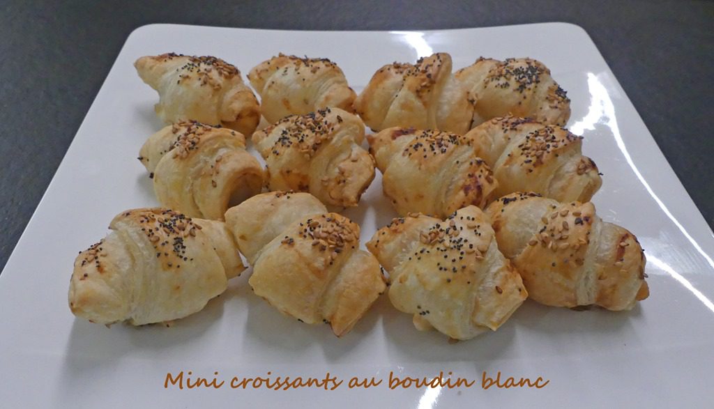 Mini croissants au boudin blanc * - Croquant Fondant Gourmand
